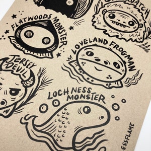 Know Your Cryptids Print - 8x10 - Etsy