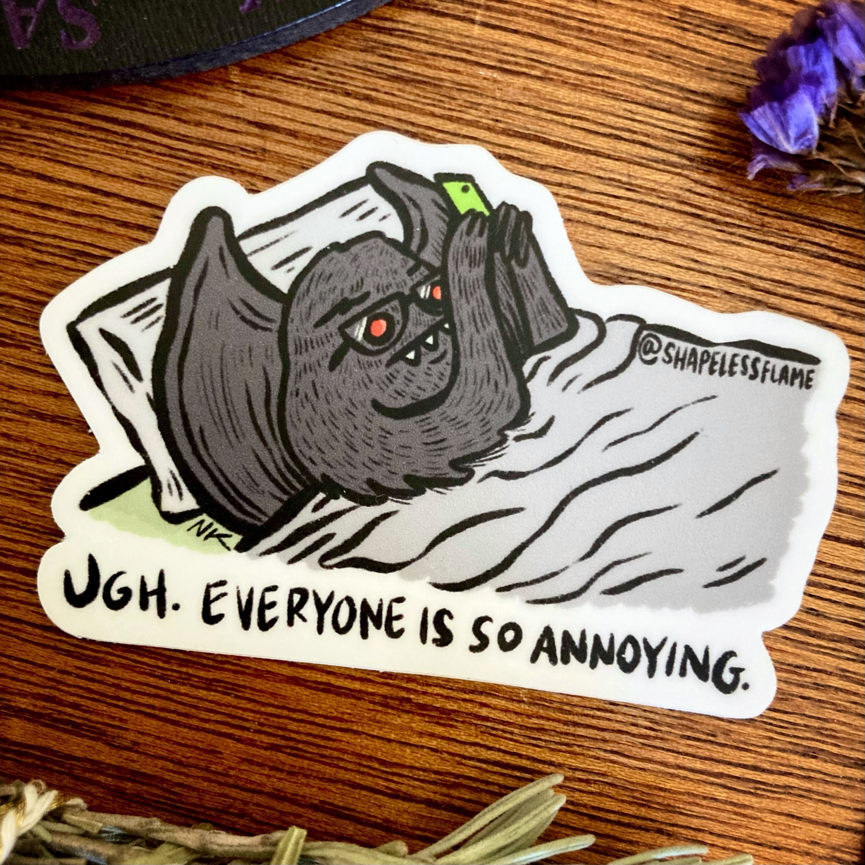 Everyone is so Annoying Mothman Vinyl Sticker - Etsy