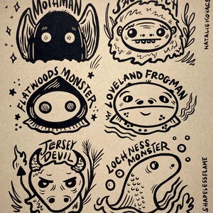 Know Your Cryptids Print - 8x10 - Etsy