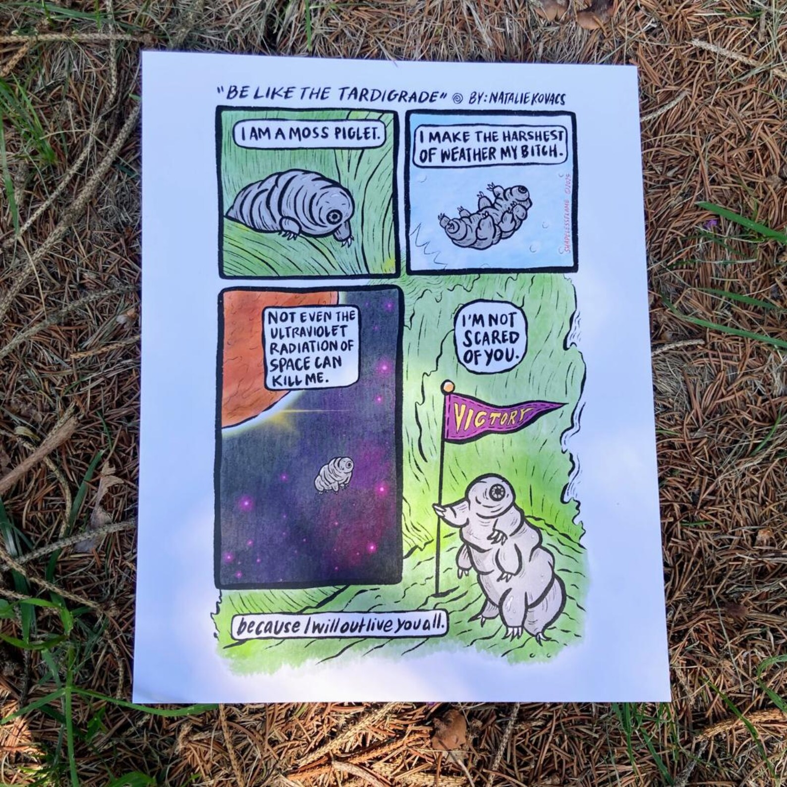 Be Like the Tardigrade Comic Art Print - 8x10 - Etsy
