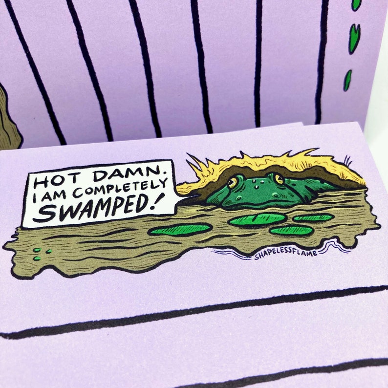 Hot Damn I Am Completely Swamped Frog Notepad - Etsy