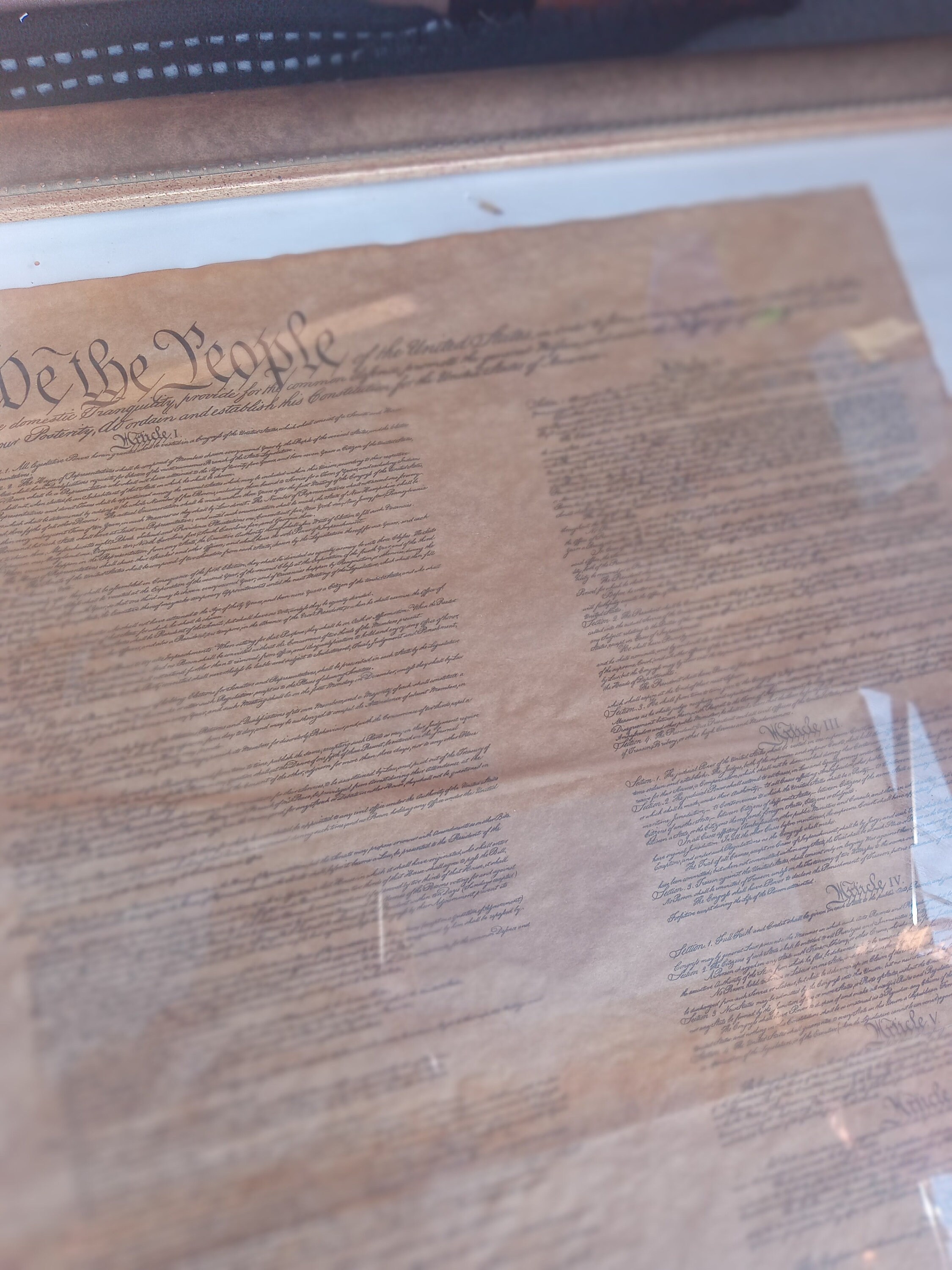 Vintage 1890s We the People American Document Framed Copy - Etsy
