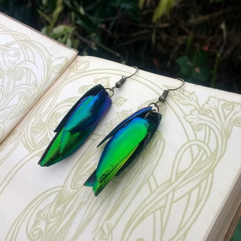 Men Iridescent Earrings - Etsy UK