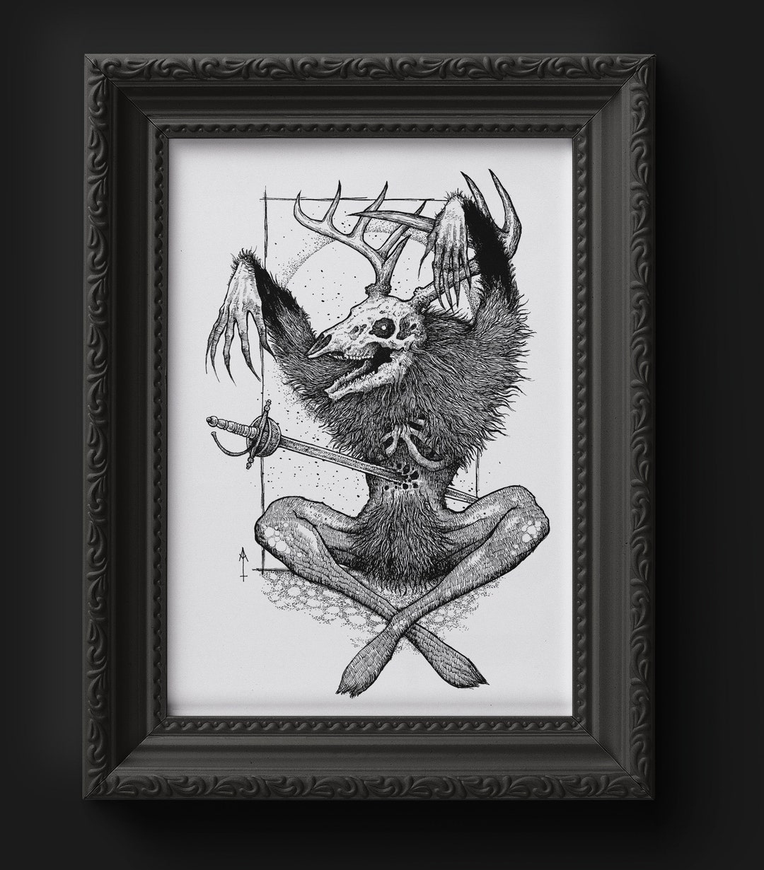 Wendigo Dark Art Horror Art Gothic Art Fantasy Art Witch Home Decor ...
