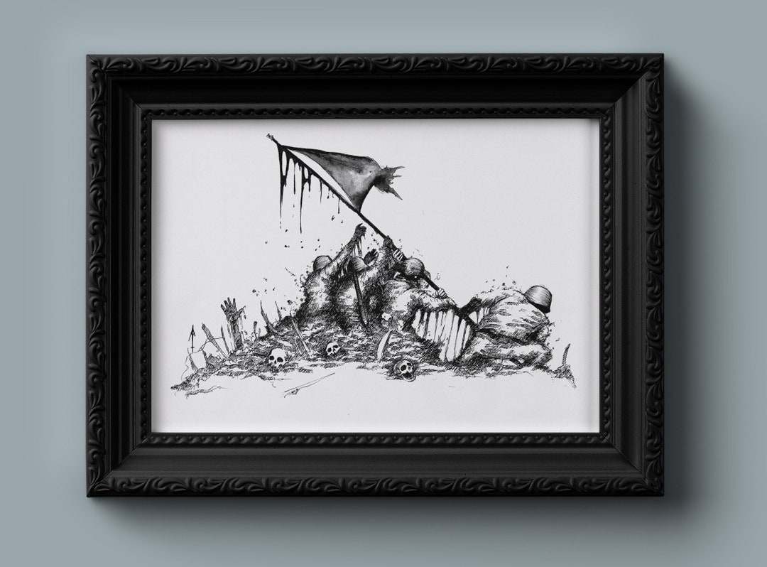 Dead Flags War to War Dark Art Horror Art - Etsy