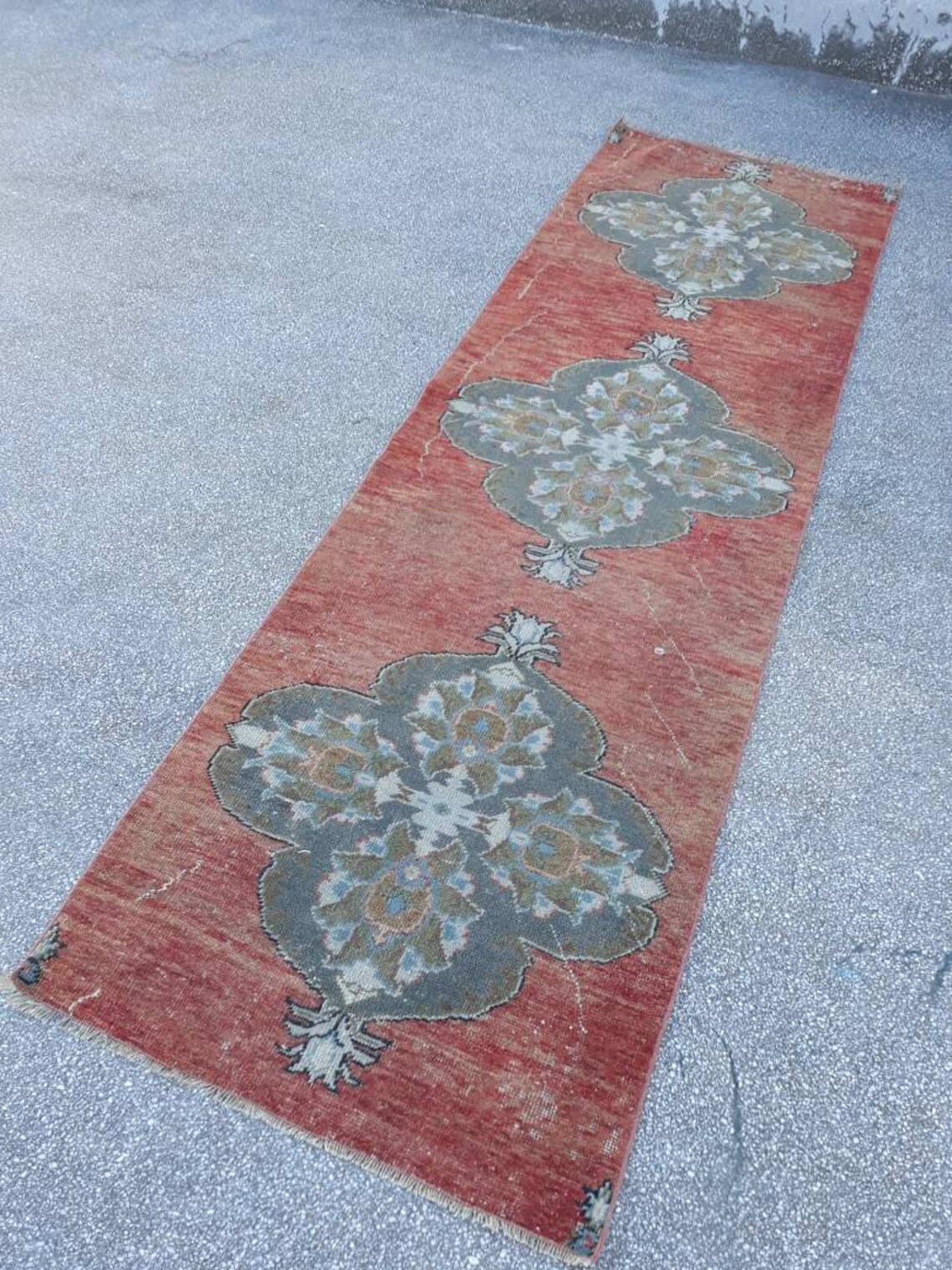 Turkish Runner Rug Medallion Pale Colors Rug Runner 9 X 2.6 - Etsy