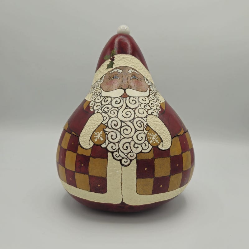 Santa Gourd - Etsy