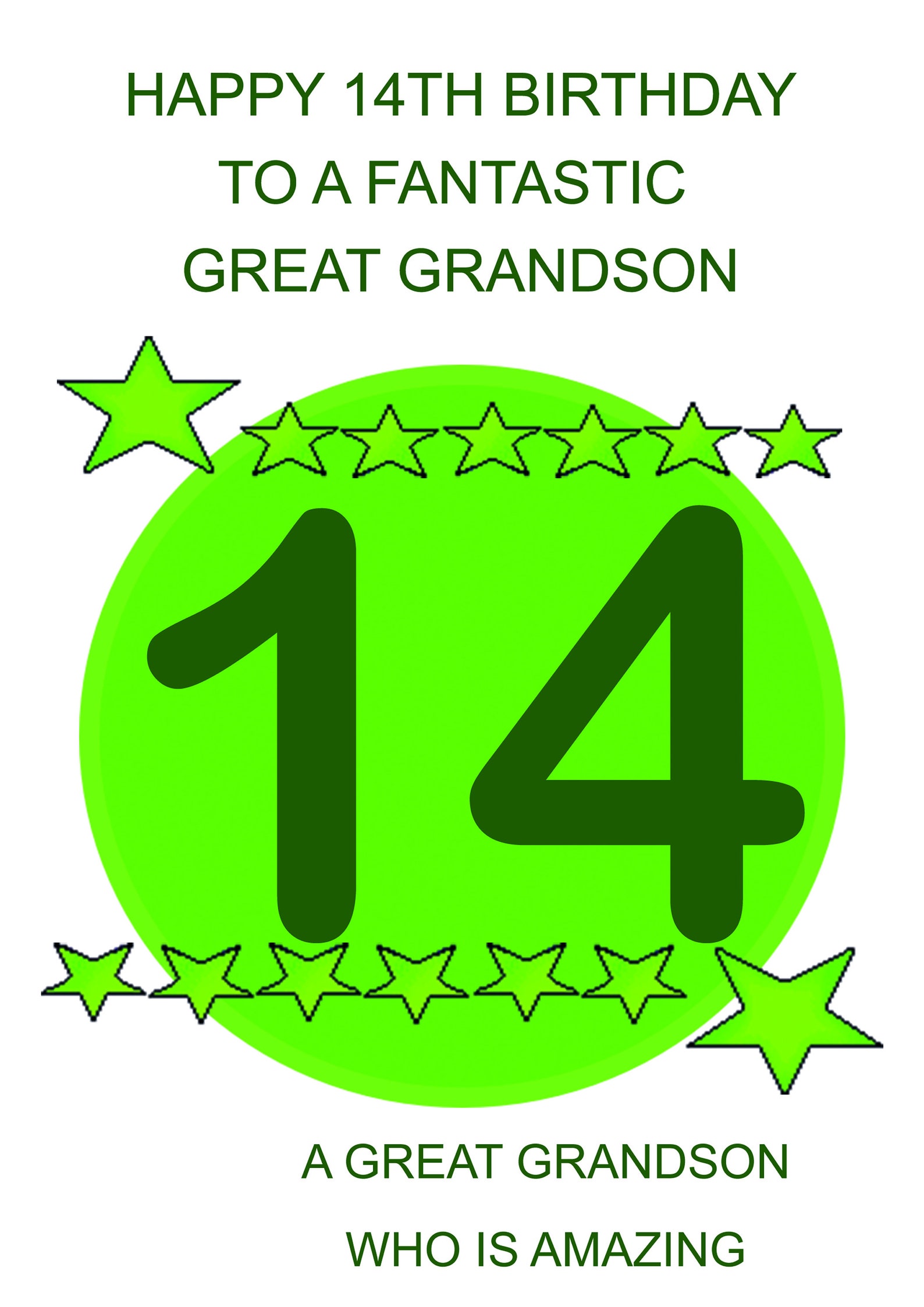 Great Grandson 14th Birthday Card Etsy great-grandson-14th-birthday-card-etsy