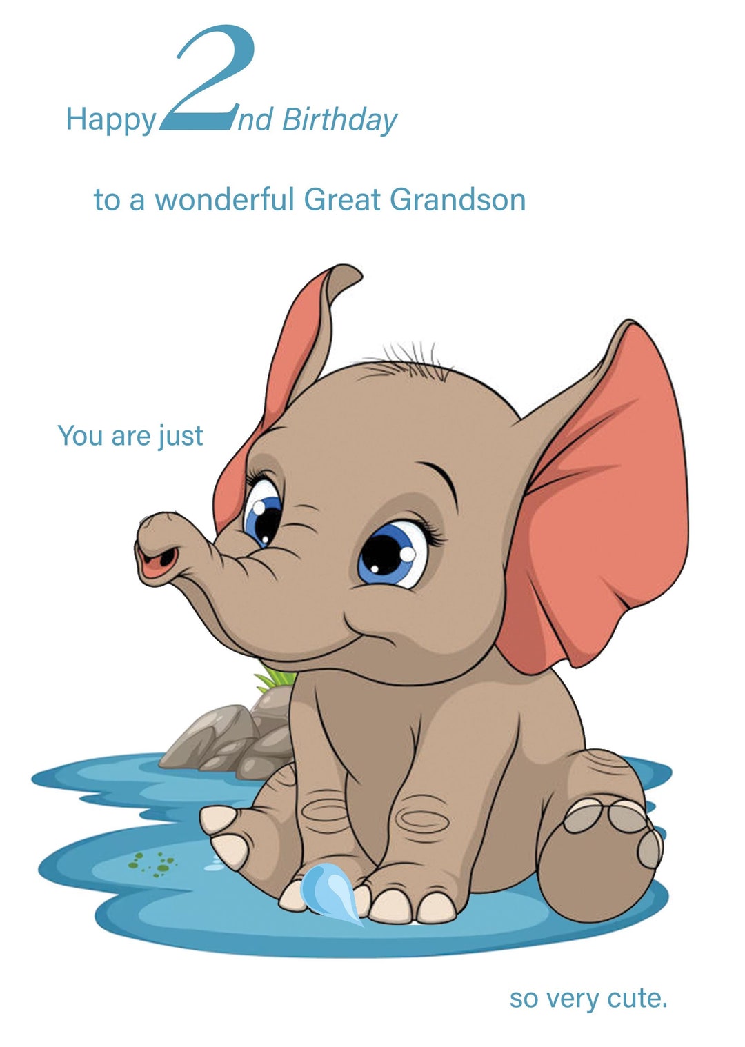 Great Grandson 2nd Birthday Card - Etsy