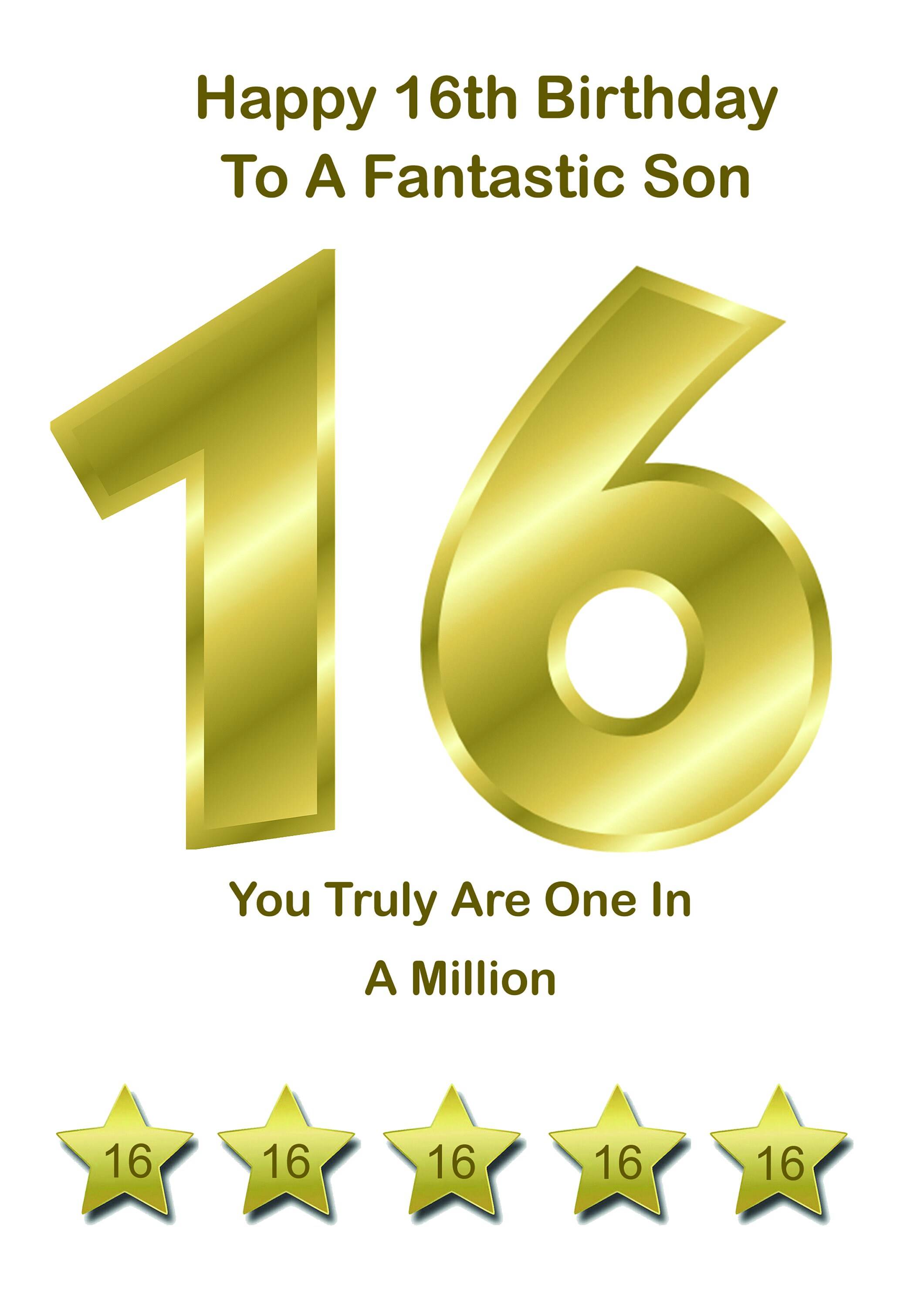 Son 16th Birthday Card Etsy UK Son 16th Birthday Card Etsy UK