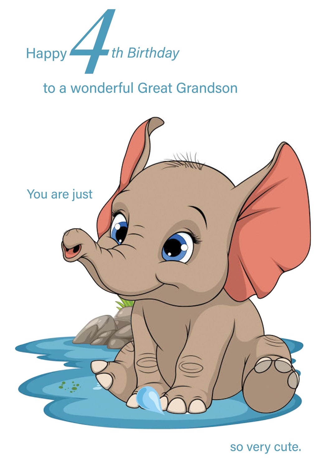 Great Grandson 4th Birthday Card - Etsy