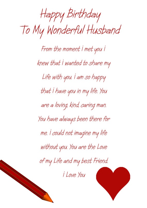Husband Birthday Card Etsy