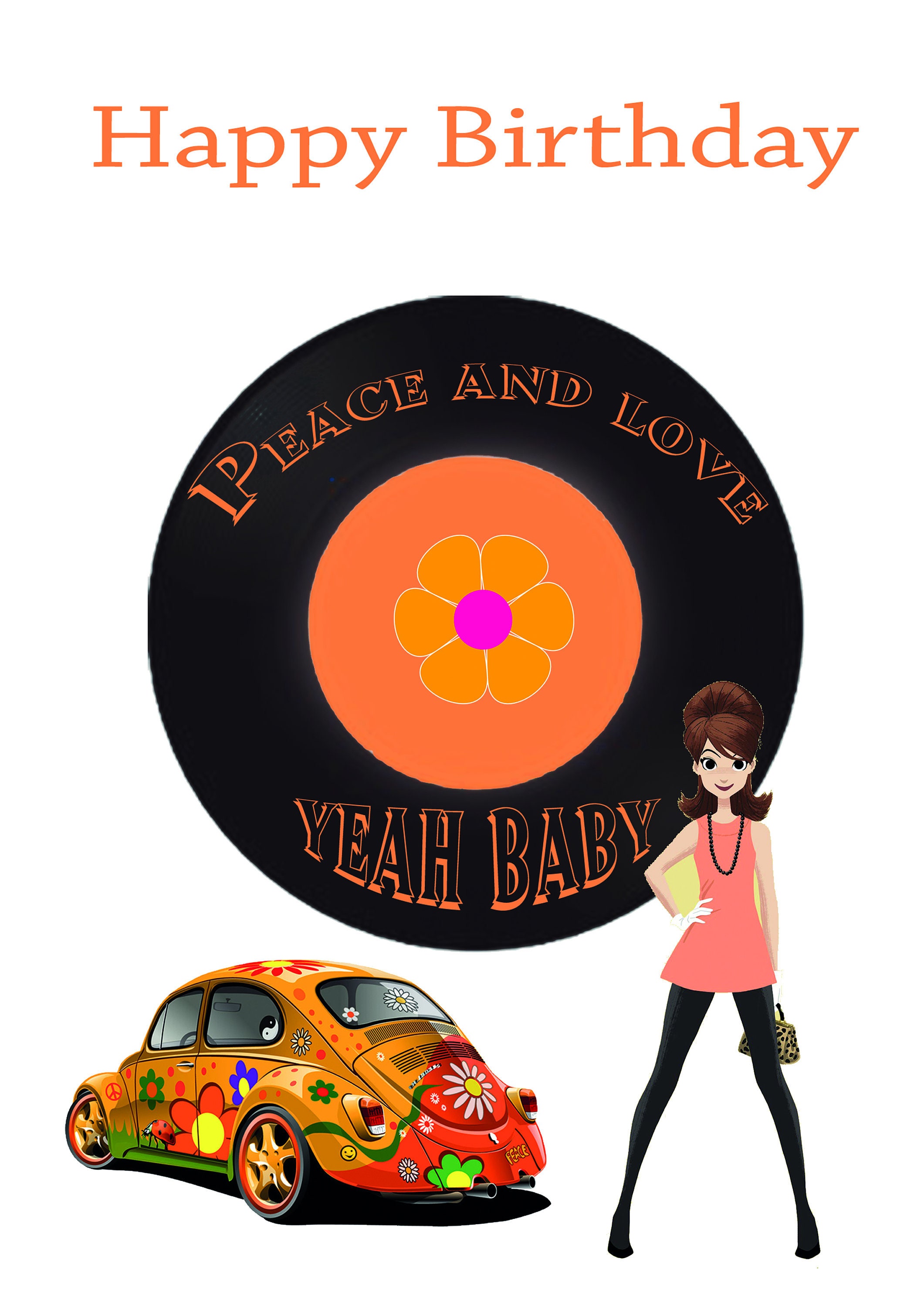 60's Birthday Card - Etsy