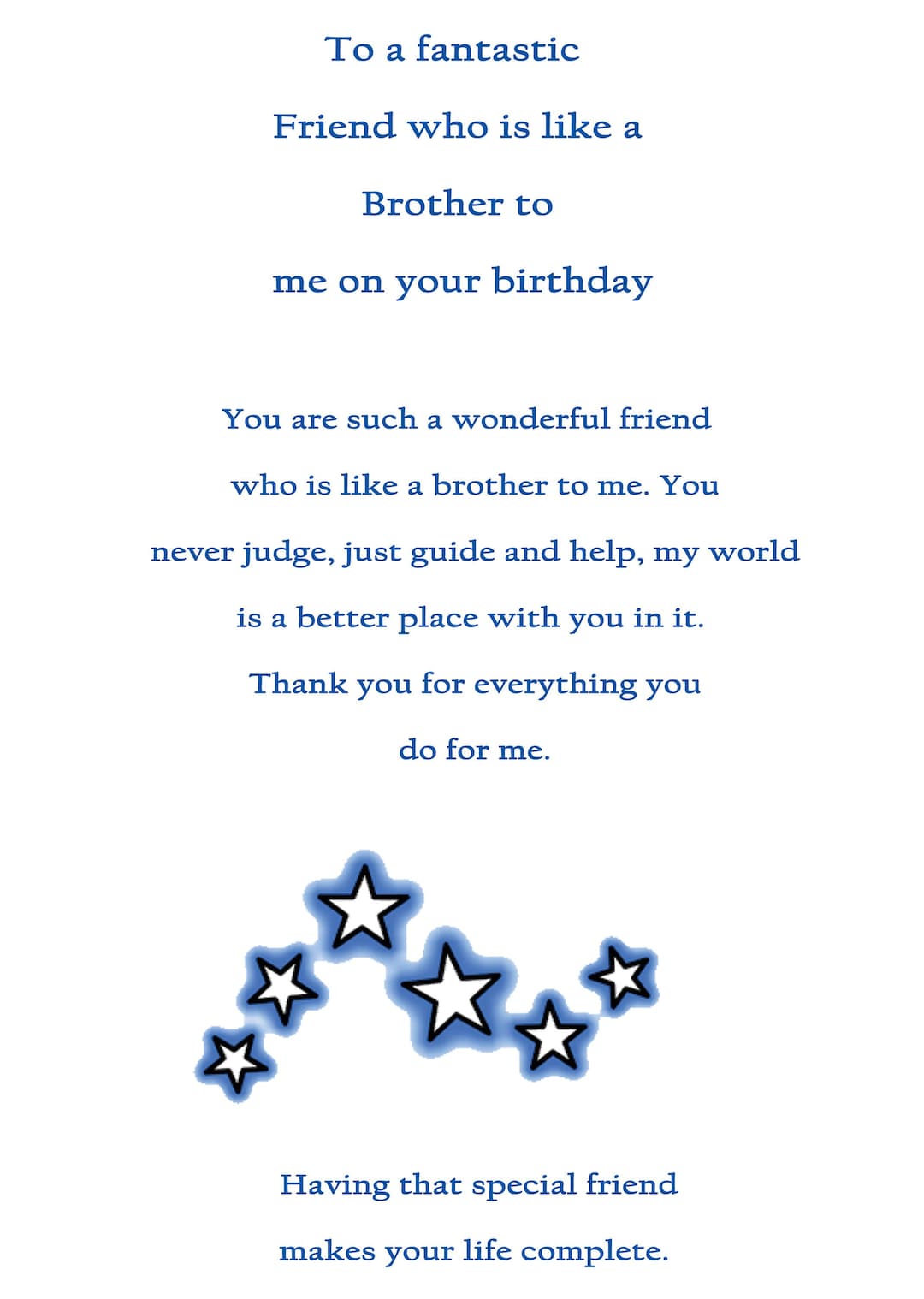 Friend Like a Brother Birthday Card Male (any Age Can Be Added) - Etsy