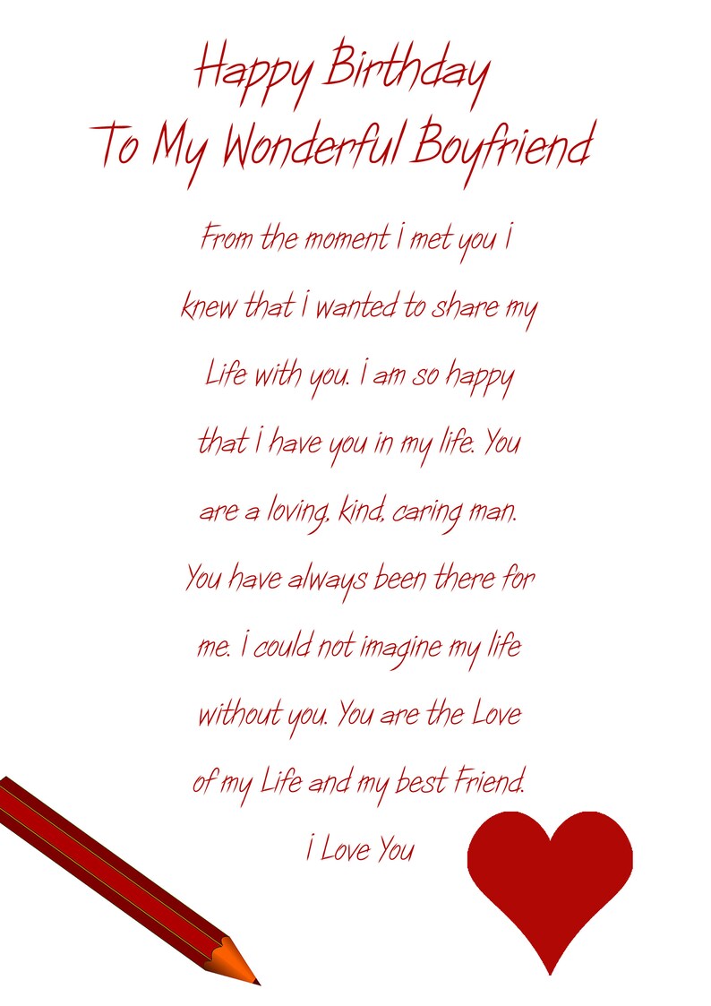 Boyfriend Birthday Card Etsy Boyfriend Birthday Card Etsy