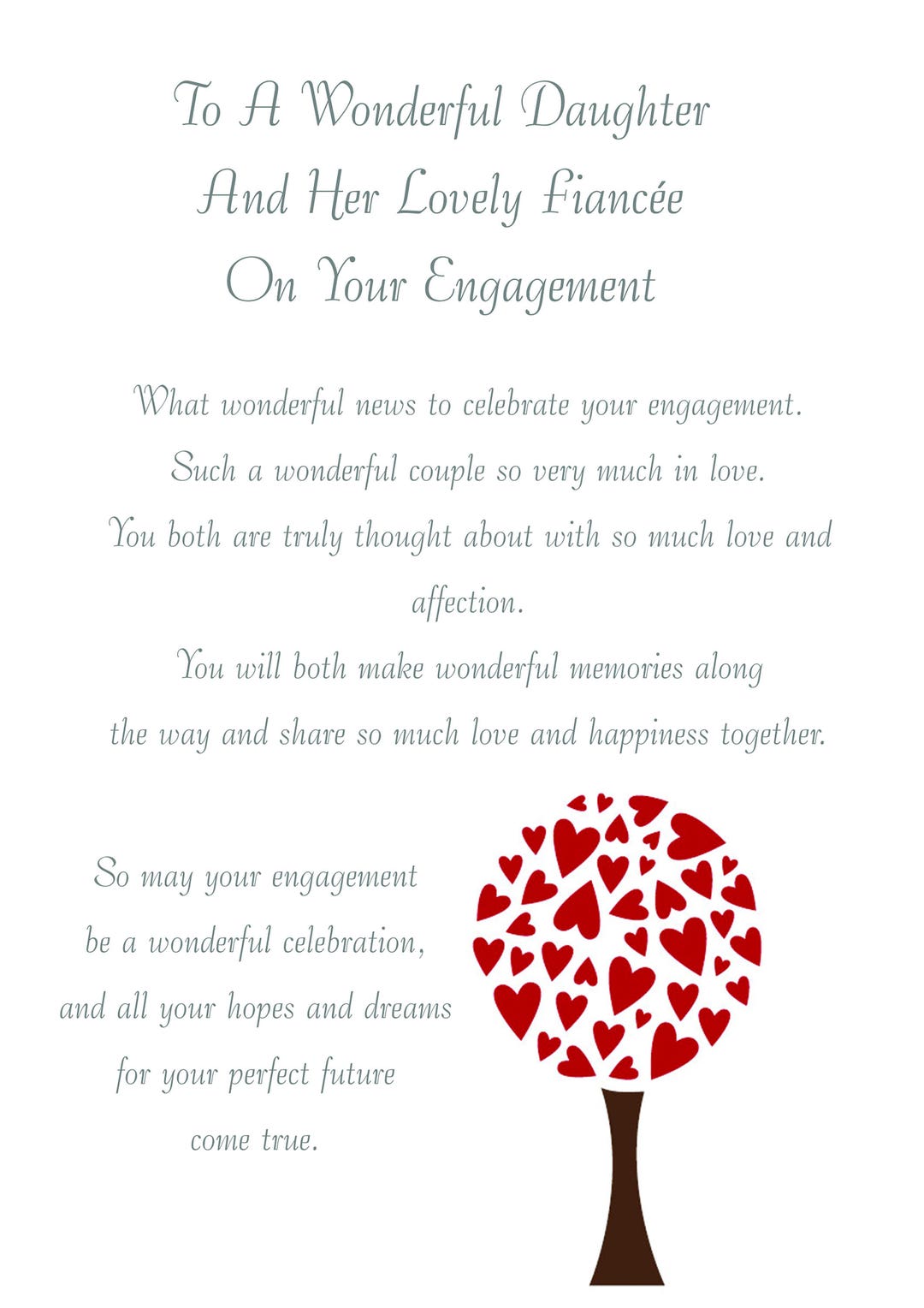 Daughter & Fiancee Engagement Card - Etsy