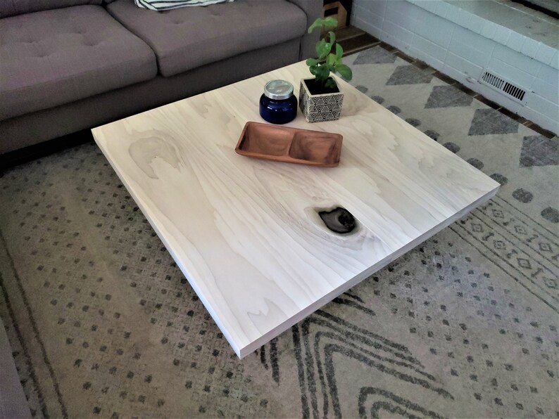 Solid Wood Block Center Base Coffee or End Table, FREE SHIPPING, Custom ...