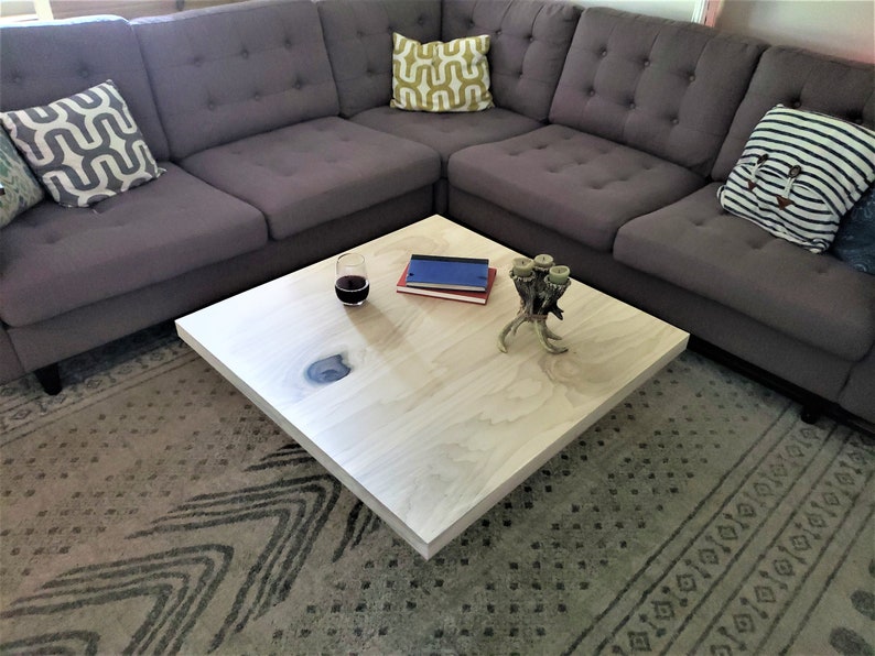 Solid Wood Block Center Base Coffee or End Table, FREE SHIPPING, Custom ...