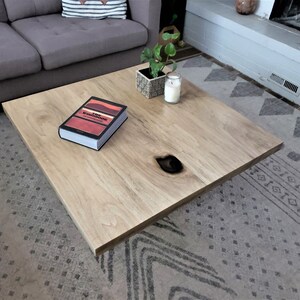 Solid Wood Block Center Base Coffee or End Table, FREE SHIPPING, Custom ...