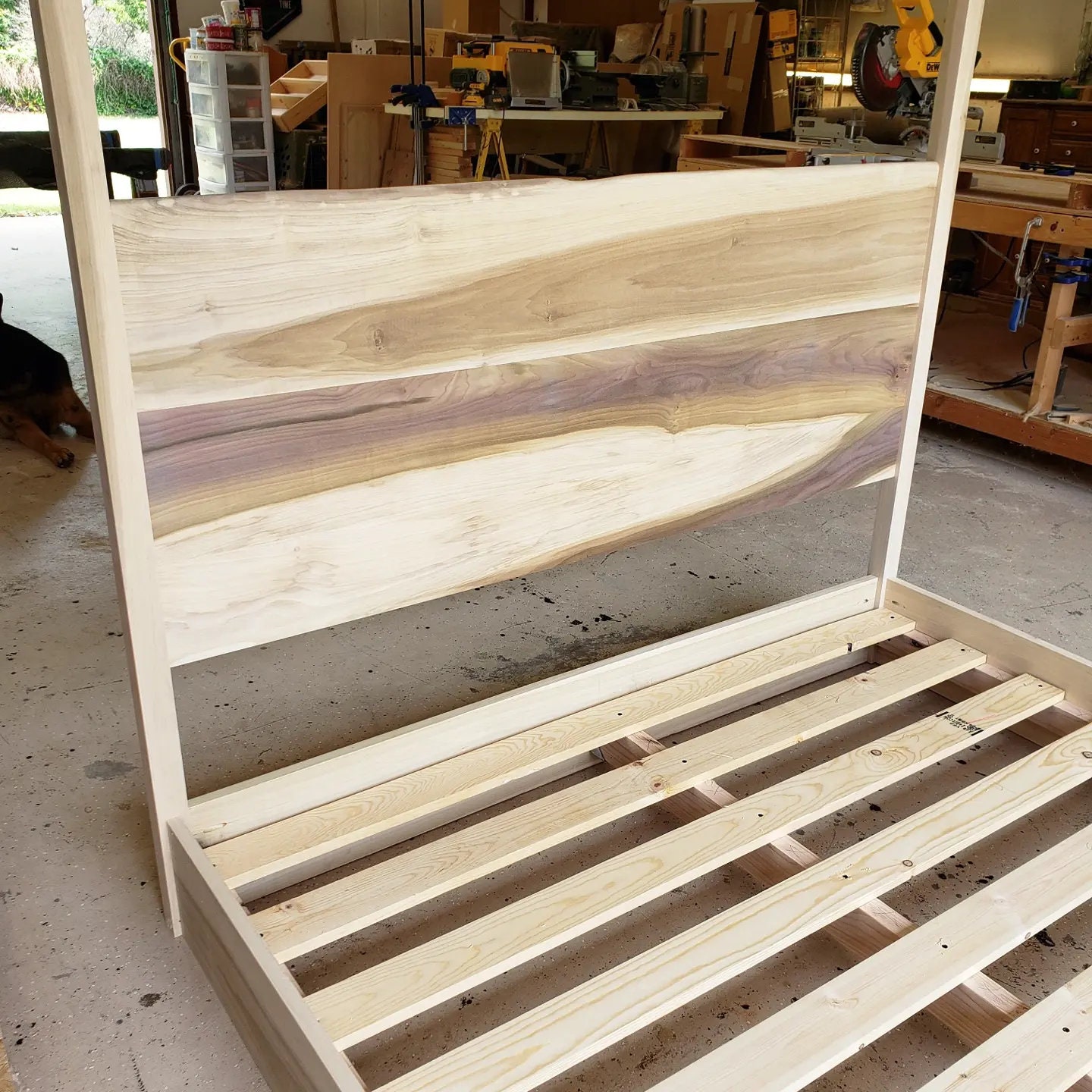 Solid Wood Canopy Bed Frame King Queen Full Twin With or Without ...