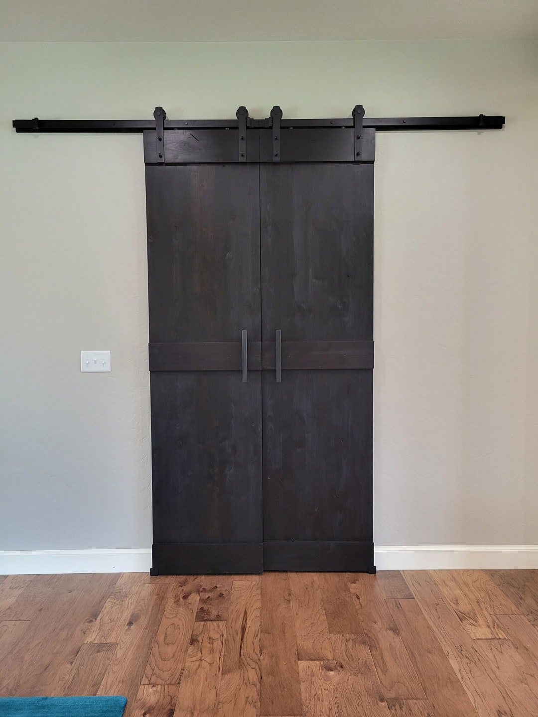 Solid Wood Sliding Barn Door, FREE Shipping, Custom Pattern, Species ...
