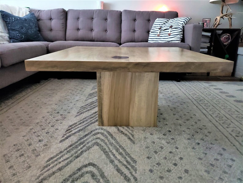 Solid Wood Block Center Base Coffee or End Table, FREE SHIPPING, Custom ...