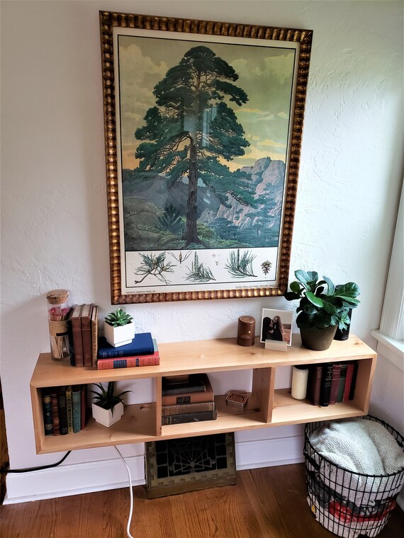 Sectioned Floating Living Entry Dining Cubby Box Shelf Cord Conceal Etsy
