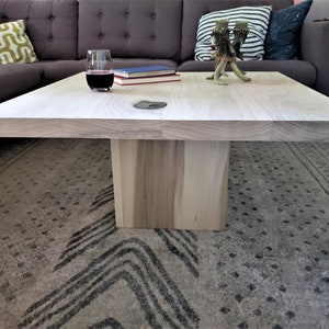 Solid Wood Block Center Base Coffee or End Table, FREE SHIPPING, Custom ...
