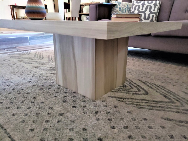 Solid Wood Block Center Base Coffee or End Table, FREE SHIPPING, Custom ...