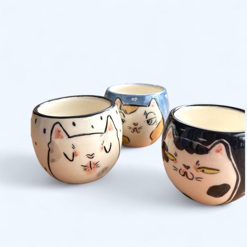 Ceramic Vase / Cat Vase M / Handmade Vase / Gift Idea for Cat Lovers - Etsy
