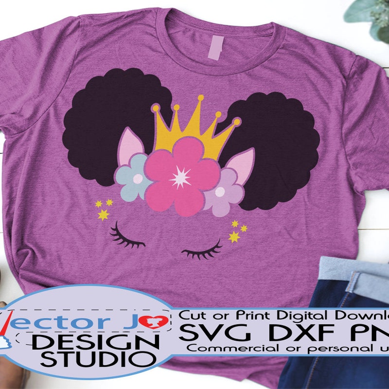 Afro Princess Svg - Etsy