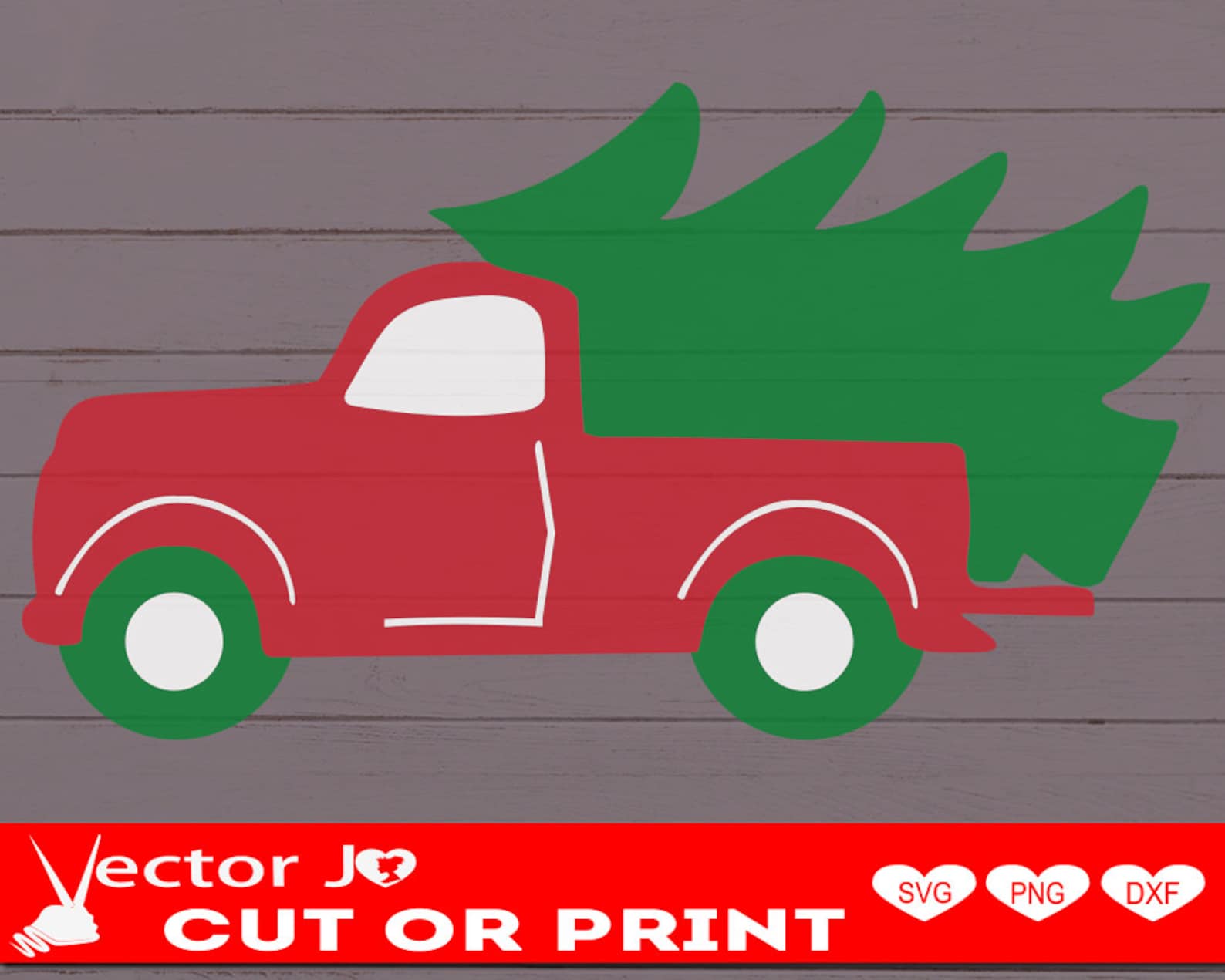 Lil Red Truck Svg,red Truck Tree Svg,christmas Tree Svg Truck With Tree ...