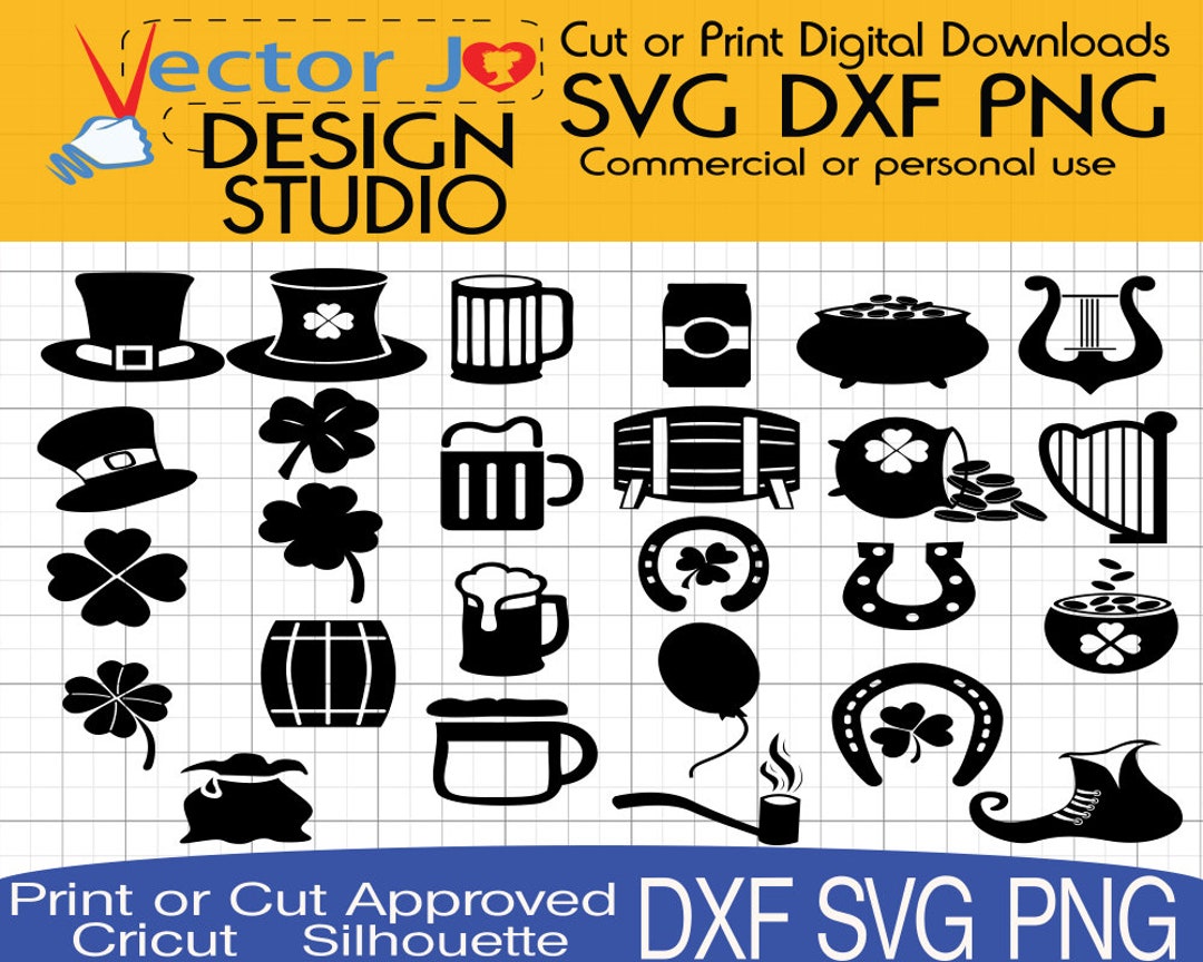 St Patrick's Day Designs Bundle SVG, DXF, PNG Files for Vinyl Cutting ...