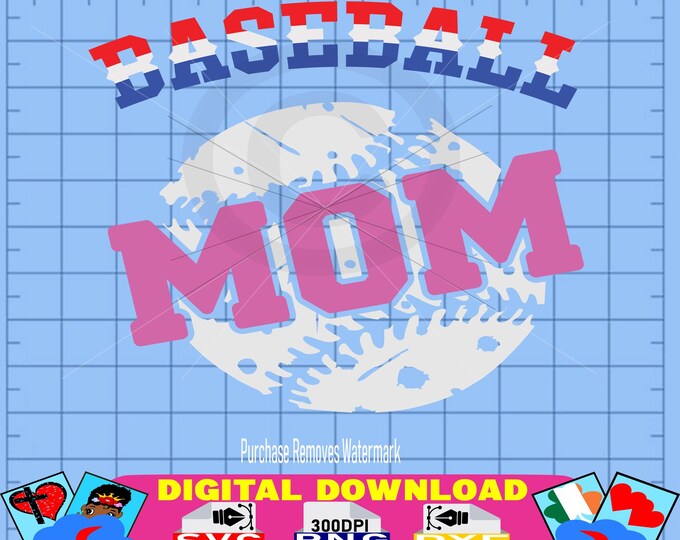 Baseball Mom PNG/SVG/DXF, Baseball Mom Cut File ,baseball Mom T Shirt ...