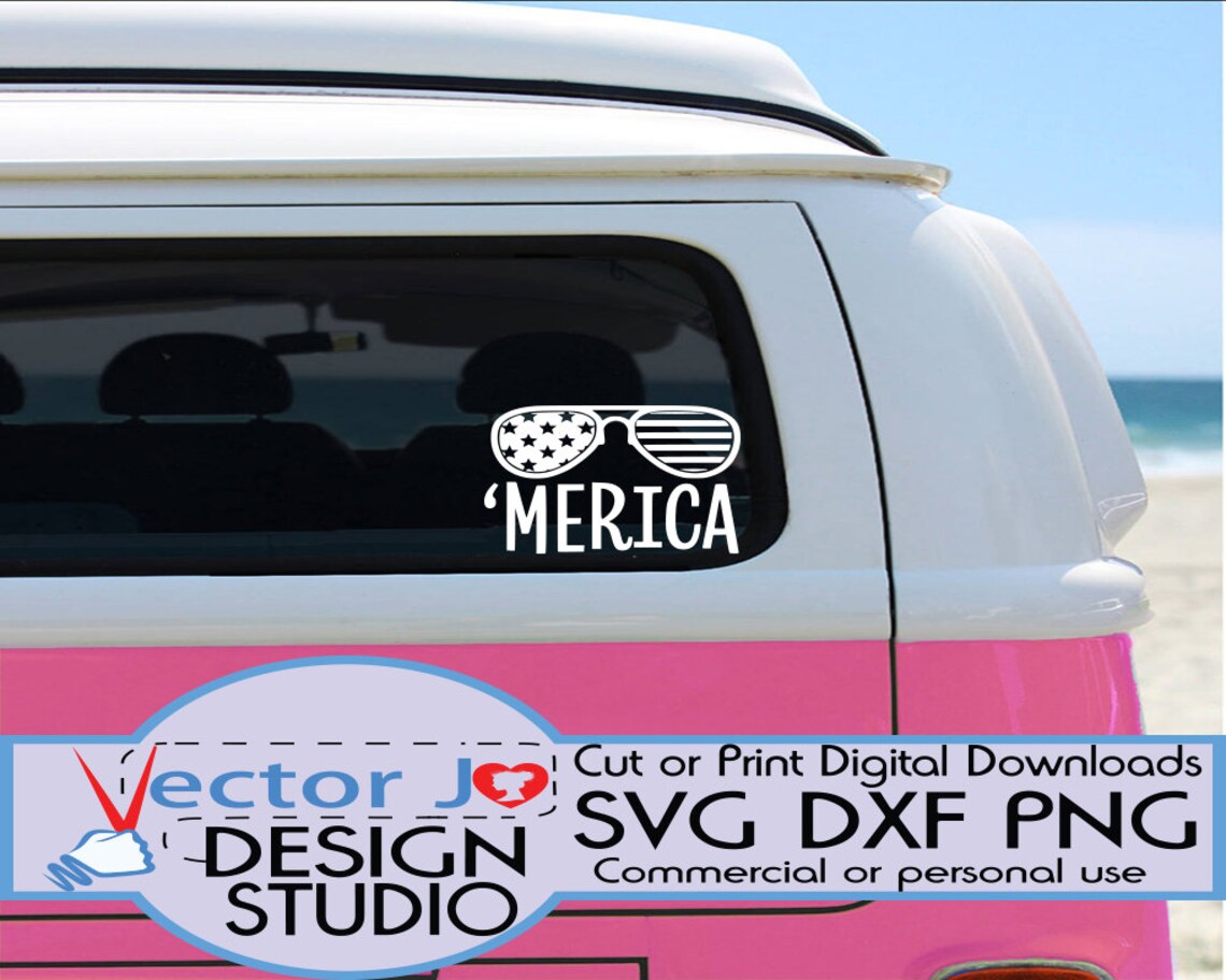 Merica SVG Patriotic Decal 'MERICA Svg Png Dxf File for - Etsy