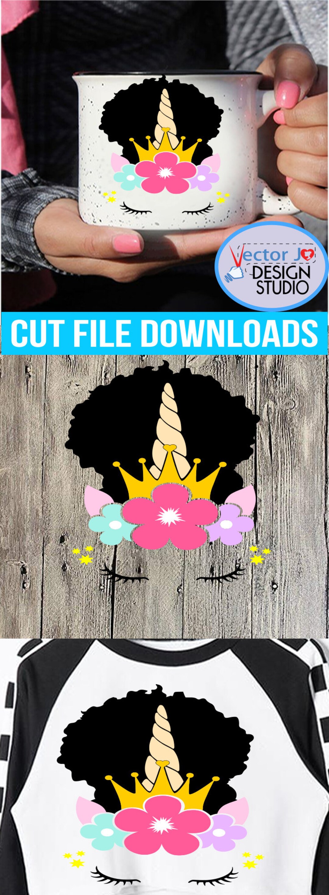 Afro Puff SVG, Unicorn Svg, Puffs Svg,afro Puff Unicorn,african ...