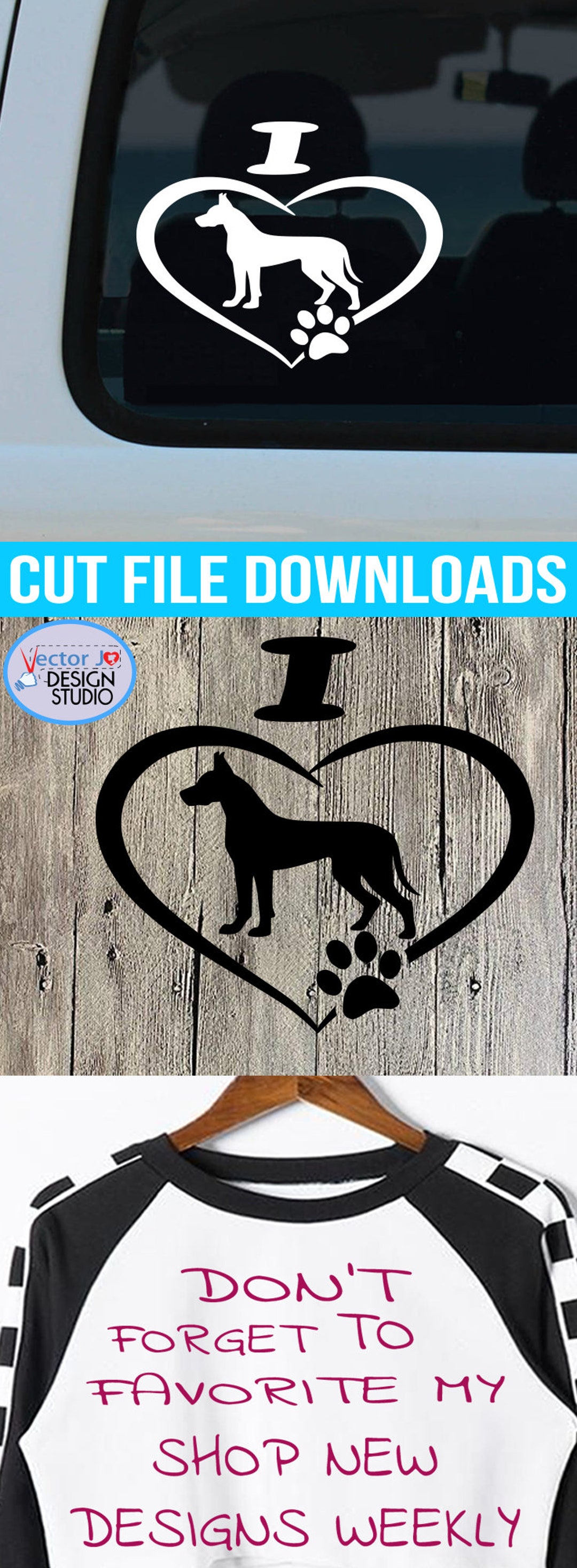 Great Dane SVG Clipart Cut File, Dog Vector, Digital Download, Dog ...
