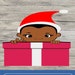 Peek a Boo Svg.. Christmas Peek-a-boo I Saw Santa Kiss Mommy Svg Little ...