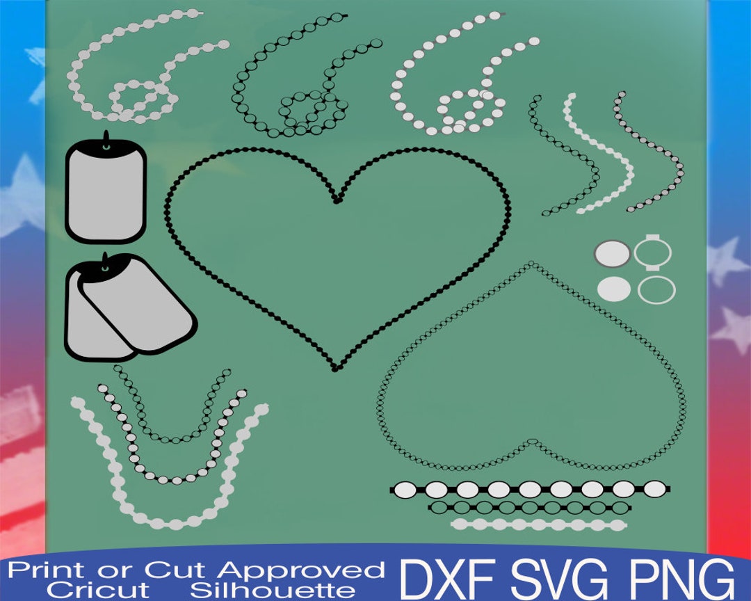 Army Dog Tags Bundle SVG Navy Tags Air Force Coast Guard Tags Heart ...