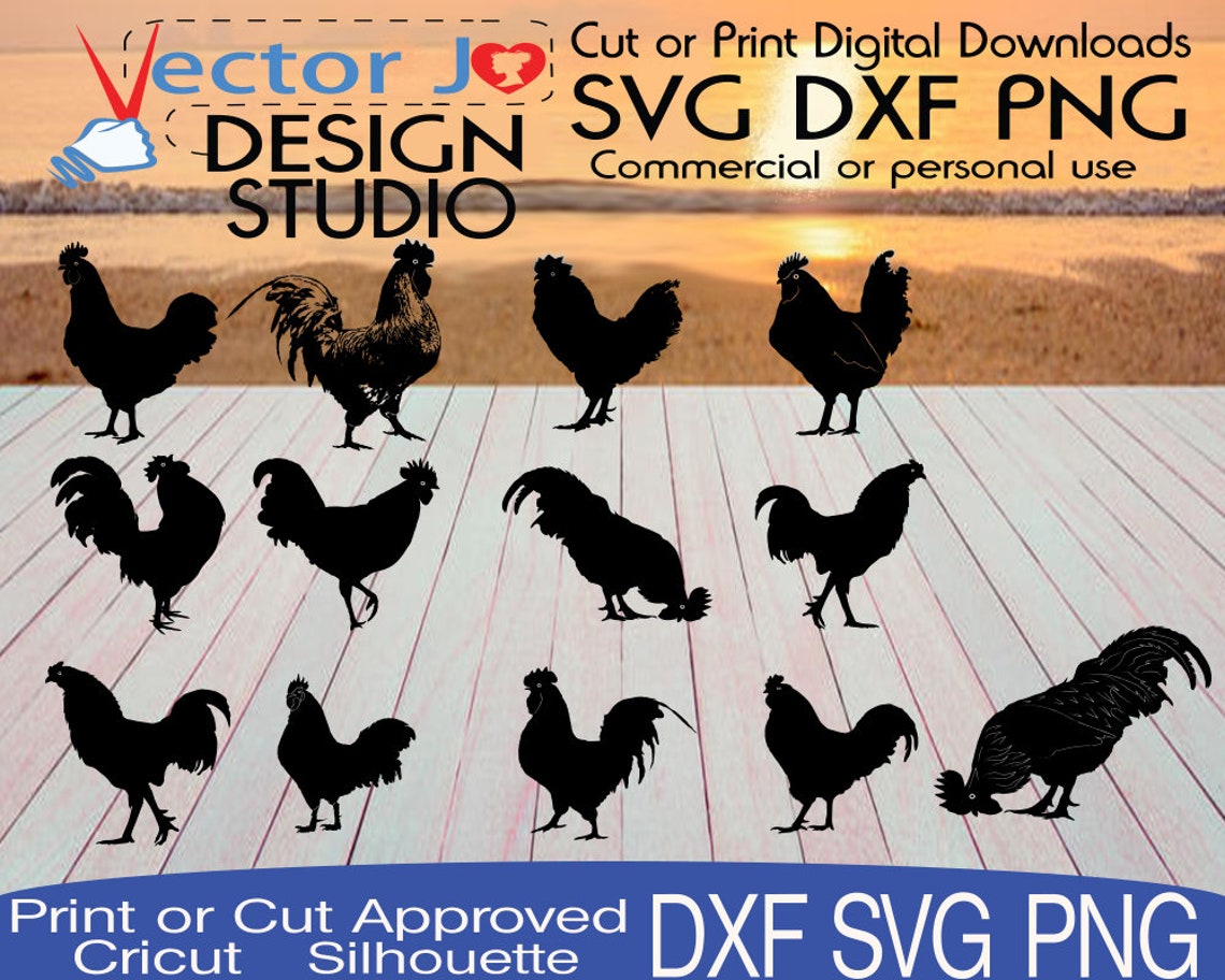 Rooster SVG Bundle Rooster SVG Rooster Clipart Rooster Cut | Etsy