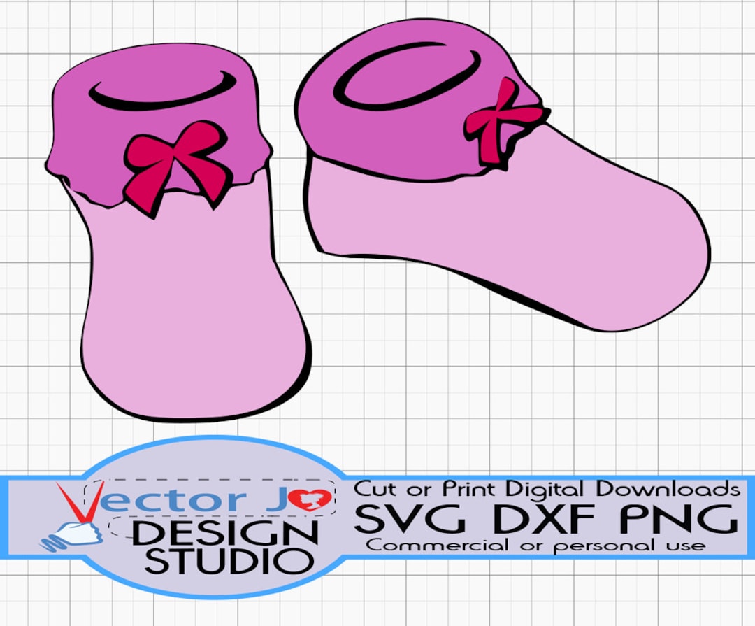 Baby Booties SVG Baby Shoes Clipart Baby Booty File for Cricut Baby ...