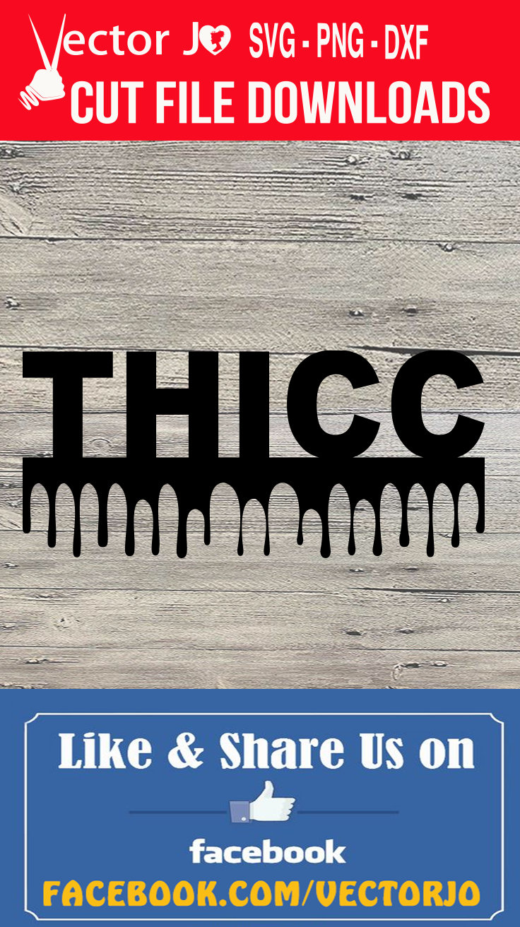 Thicc SVG Vector Png Dxf Silhouette Cricut Thicc Tee Shirt - Etsy Hong Kong