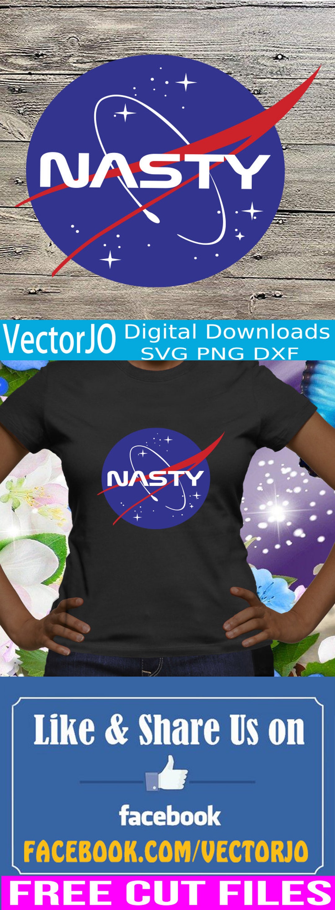 Nasty Svg NASA Svg Parody Logo Vector File Vector File in Svg - Etsy