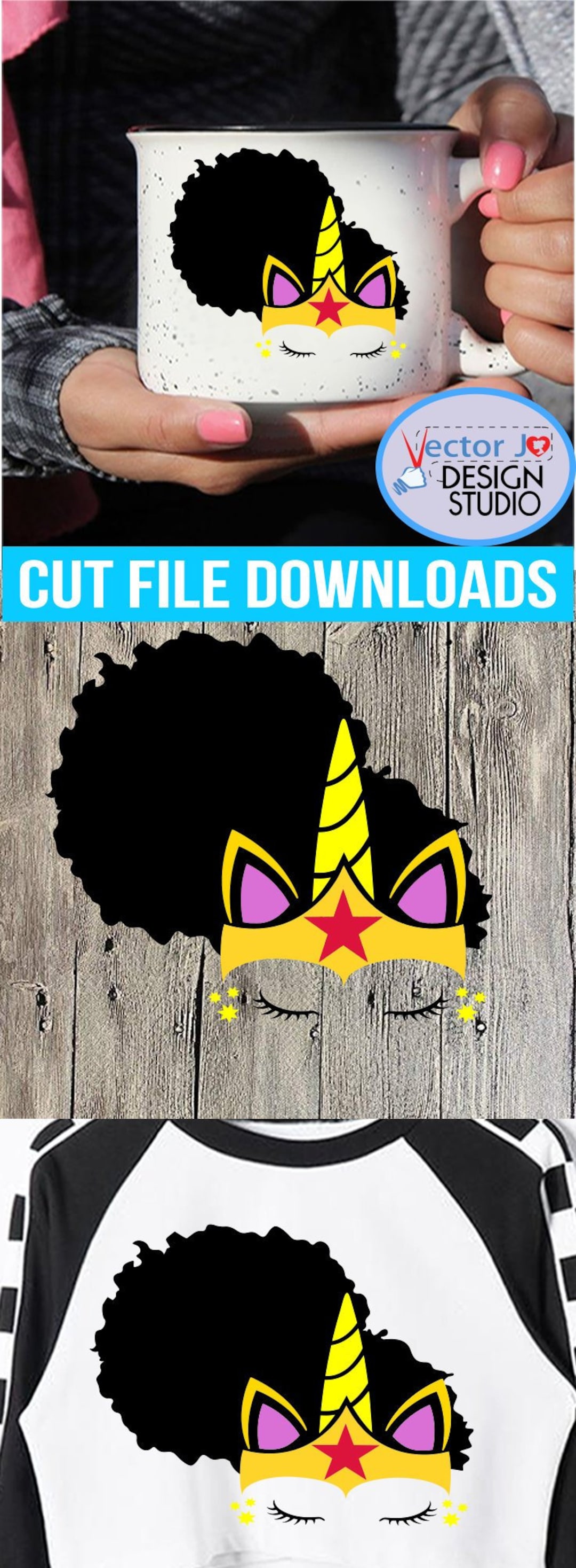 Afro Puff SVG, Unicorn Svg, Puffs Svg,afro Puff Unicorn,african ...