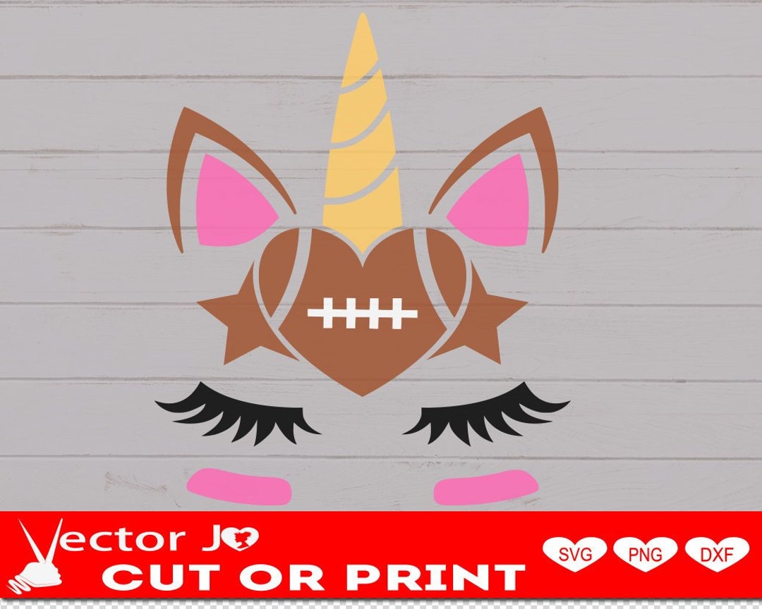 Unicorn Svg, Football Unicorn Tee Shirt Design , Unicorn Head Svg , HTV ...