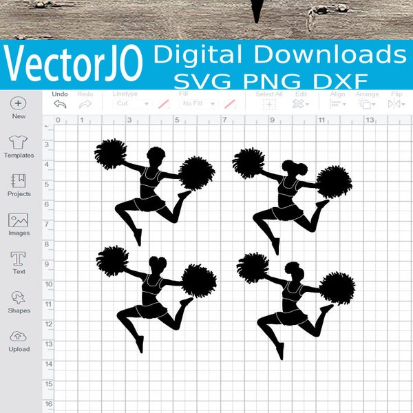 African American Cheerleading Svg - Etsy