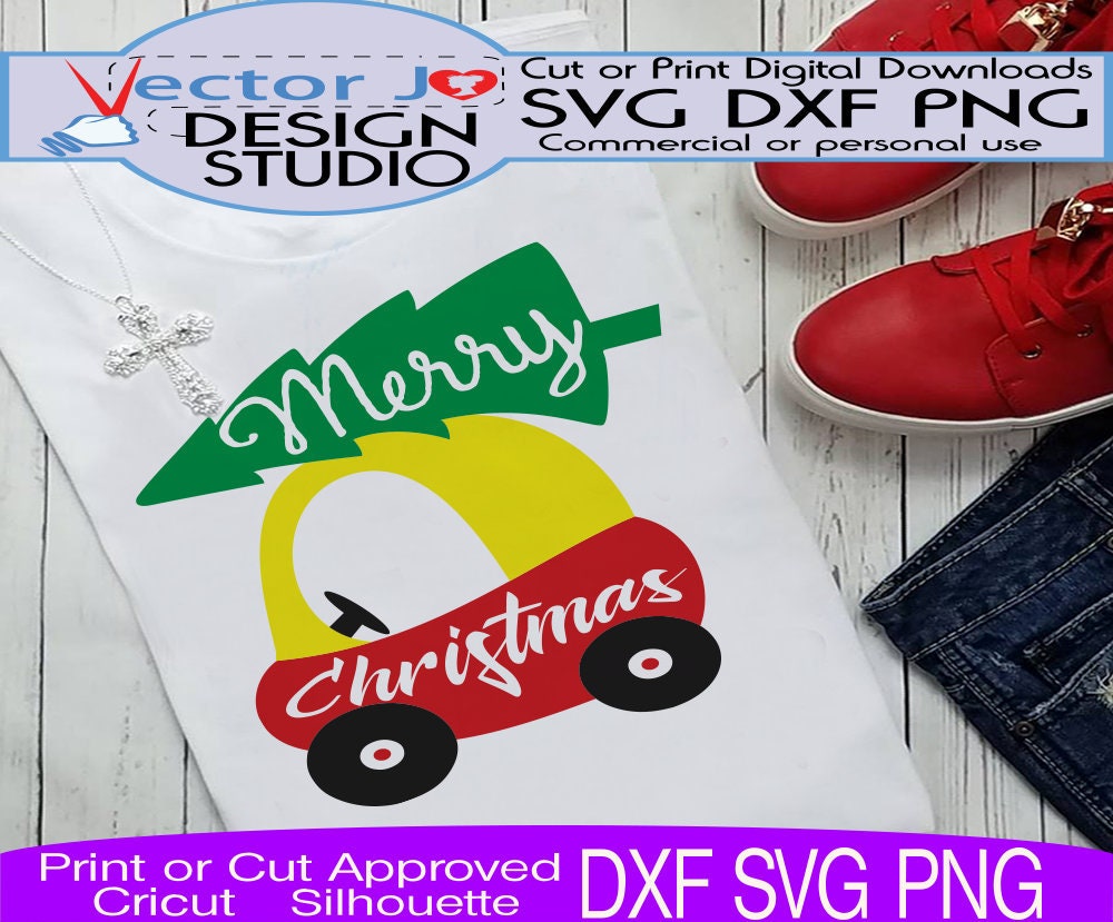 Kid's Car With Christmas Tree Svg Christmas Svg Car With - Etsy