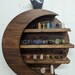 Crescent Moon Crystal/ornament Display Shelf. Dark Oak Finish. - Etsy