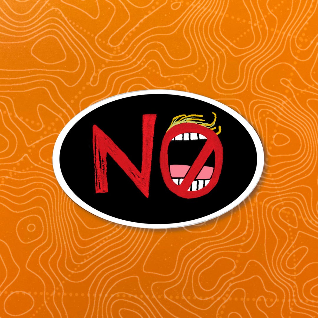 NO Nope, Not Again. Presidential Election 2024 Sticker, Never Trump ...