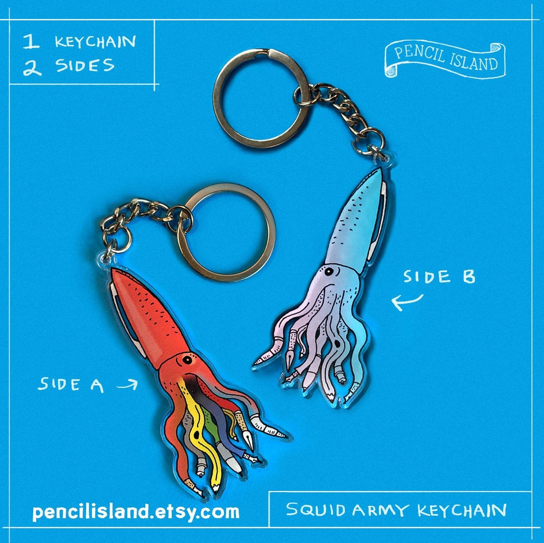 Squid Army Keychain - Etsy